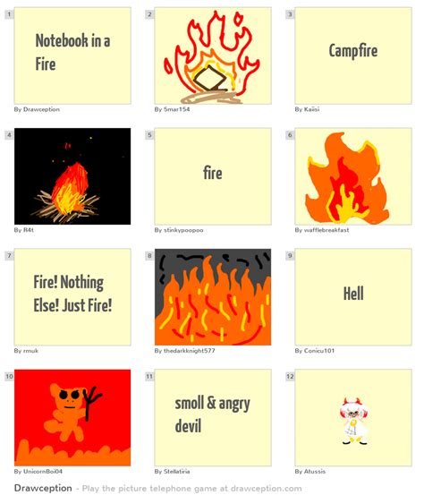 Notebook In A Fire Drawception