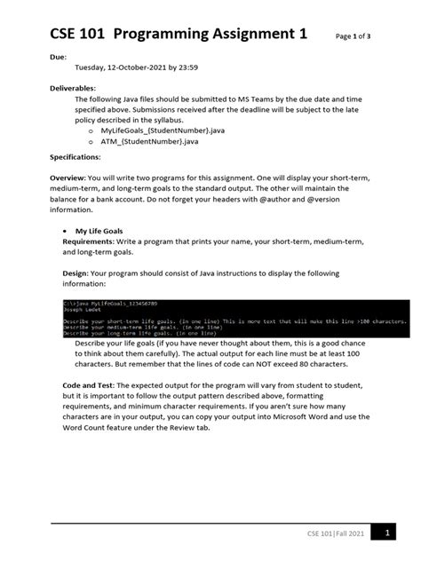 Cse101 Assignment 01 Pdf Numbers Computer Engineering