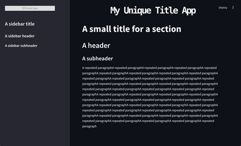 How To Make A Title In The Top Center Of The Page Using Streamlit Streamlit