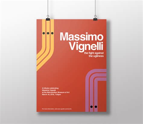 Massimo Vignelli Event Poster On Behance