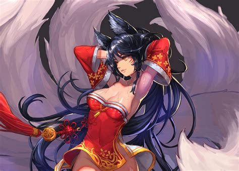 Ahri League Of Legends Drawn By Qbspdl Danbooru
