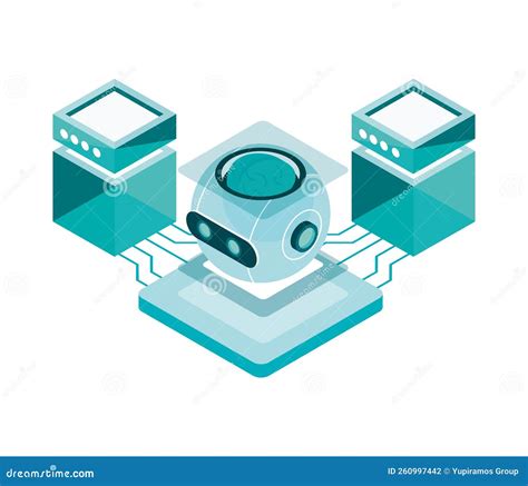 Isometric Robot Ai Data Stock Vector Illustration Of Data 260997442