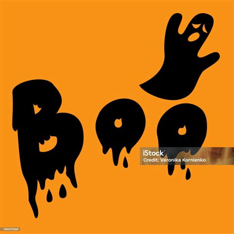 부 할로윈 텍스트 배너 유령과 피 묻은 편지할로윈 인사말 카드 트렌디 한 레터링 템플릿 벡터 Eps 10 10월에 대한 스톡 벡터 아트 및 기타 이미지 Istock