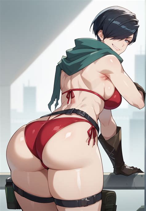Rule 34 Ai Generated Ass Ass Focus Bikini Black Hair Blue Eyes Gloves