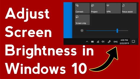 How To Adjust Screen Brightness In Windows 10 Easy Youtube