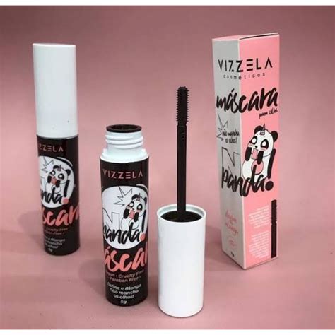 rímel máscara de cílios no panda vizzela vegana define e alonga não