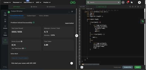 Gfg160 Dsa Gfg160 100daysofcode Geeksforgeeks Java Problemsolving Nitesh Kumar