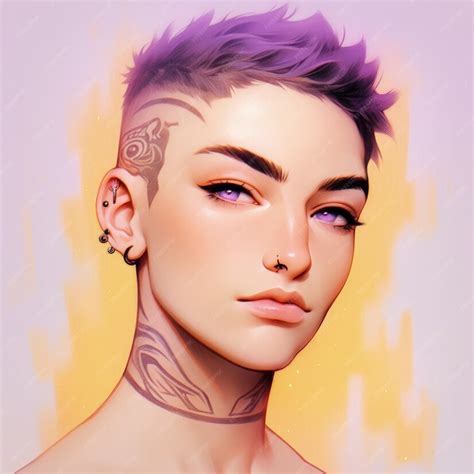 Free Ai Image Androgynous Avatar Of Non Binary Queer Person
