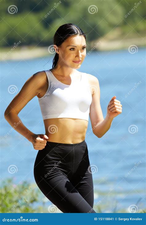 Young Woman Running Stock Image Image Of Outdoor Runs 15118841