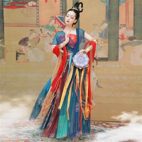 Chinese Style Classical Dance Hanfu Female Exotic Style Western Costume