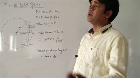 M I Of Solid Sphere Youtube