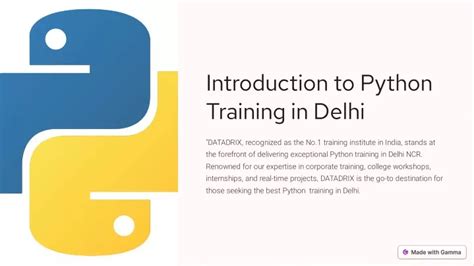 Ppt Python Training In Delhi Powerpoint Presentation Free Download