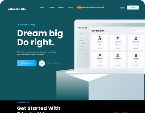 saas app landing page behance