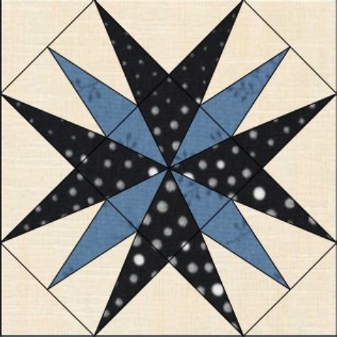 Block 12 Pointed Star Sunset Country Quilters Guild