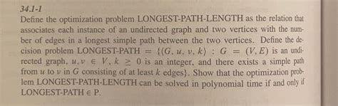 Solved 341−1 Define The Optimization Problem