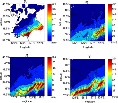 45 H Accumulated Precipitation Mm For The Whole Simulations From 0000