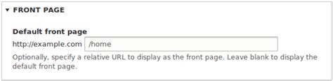 Setting The Front Page For Your Drupal Site Configuration Guide Web Hosting Malaysia Server