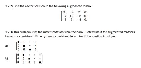 Solved 1 2 2 Find The Vector Solution To The Following Chegg Com