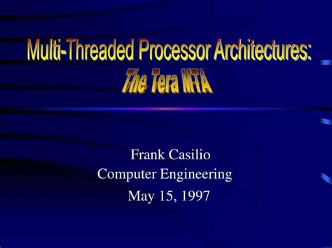 Ppt Multithreaded Processors Powerpoint Presentation Free Download Id5374701