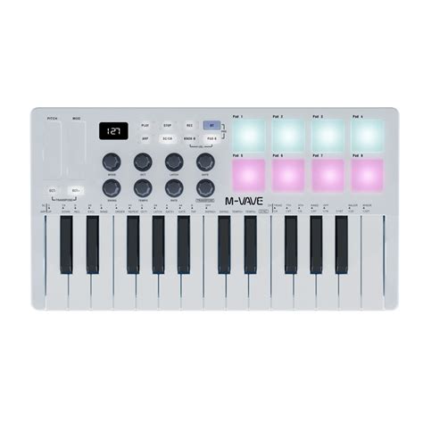 M Vave Smk 25 Usb Midi Keyboard Controller With 8 Back Drum Pads Buy Online At Best Price In