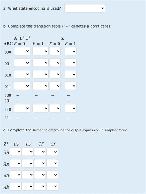 Solved A Finite State Machine Fsm Is Specified In The