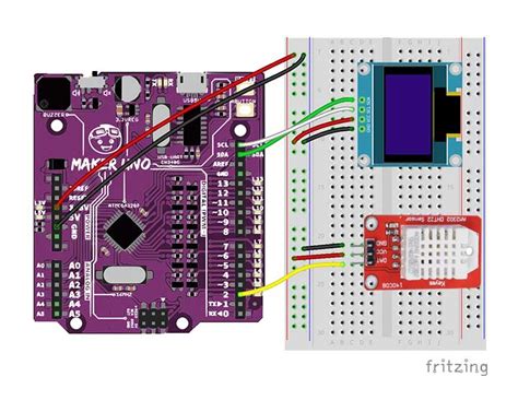 Display Temperature And Humidity On Oled Using Dht22 And Arduino
