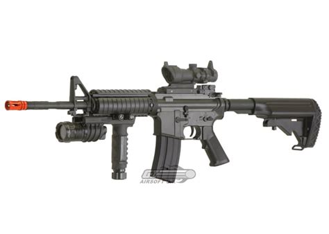 Jg M4 Sopmod Ris Aeg Airsoft Rifle Black