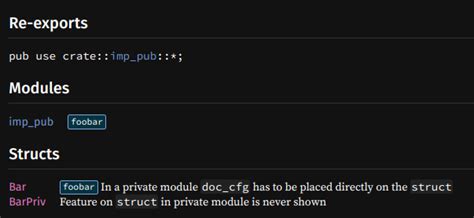 Rustdoc `doccfg` Hints Not Shown On Reexports From Private Modules · Issue 83428 · Rust Lang