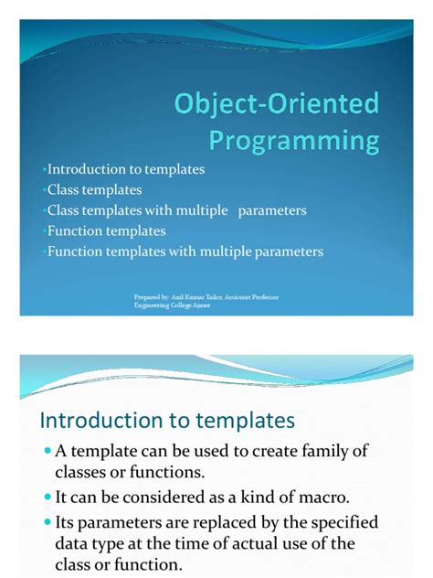 Template Pdf Parameter Computer Programming Object Oriented