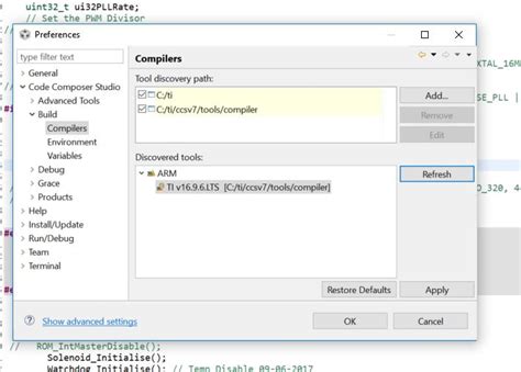 CCS TM4C1290NCPDT Arm Compiler Installation Code Composer Studio Forum Code Composer Studio
