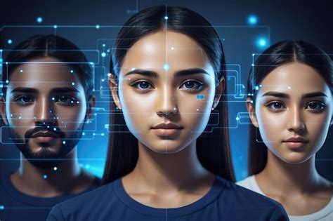 Facial Recognition Technology Scan And Detect People Face For