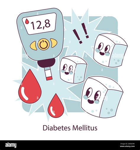 Endocrine System Disease Measuring Sugar Blood With Glucose Meter