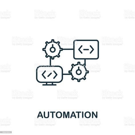 인더스트리 40 컬렉션의 자동화 아이콘입니다 템플릿 웹 디자인 및 인포 그래픽을위한 간단한 라인 요소 자동화 기호 0명에 대한