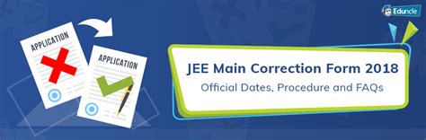 Jee Main Correction Form Official Dates Procedure And Faqs Artofit