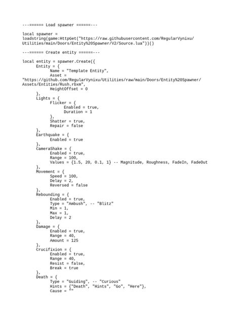 Doors Custom Entity Spawner V2 Pdf Seismology Earthquakes