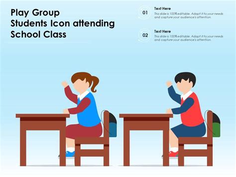 Play Group Students Icon Attending School Class Presentation Graphics Presentation