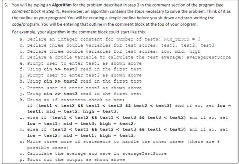 Solved 3 You Will Be Designing An Algorithm And Developing