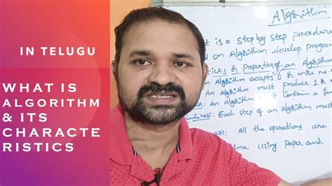 What Is Algorithm In Telugu Characteristics Of Algorithm Properties C Programming In