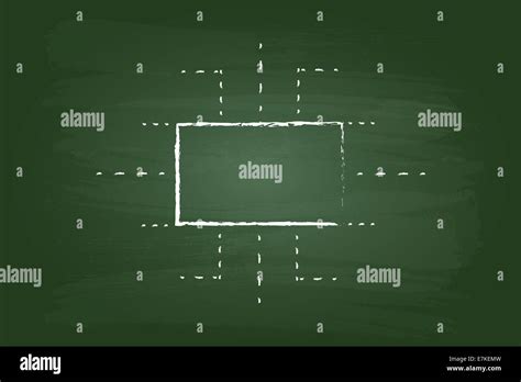 Business Flow Chart Rectangles Graphic On Green Board Stock Photo Alamy