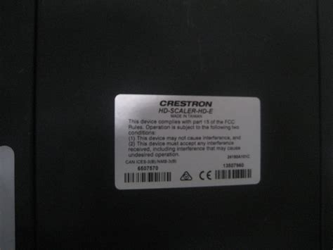 Crestron Hd Scaler Hd E High Definition Video Scaler Hdmi In Out Good Condition Max Marine