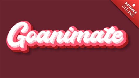 Goanimate 3d Pink Girl Text Effect Generator
