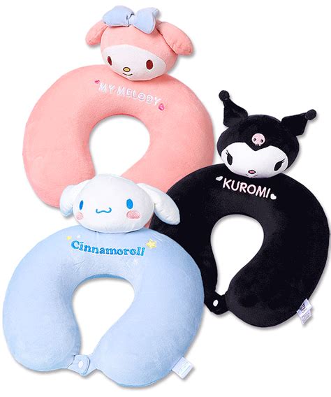 [정품 당일발송]산리오 캐릭터 기내용 여행 휴대용 쿠로미 목베개 쿠션 에이블리