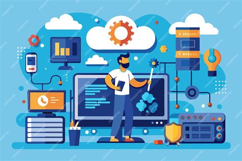 A Person Engages In Computer Network Troubleshooting With Digital Tools And Graphs In A Vibrant