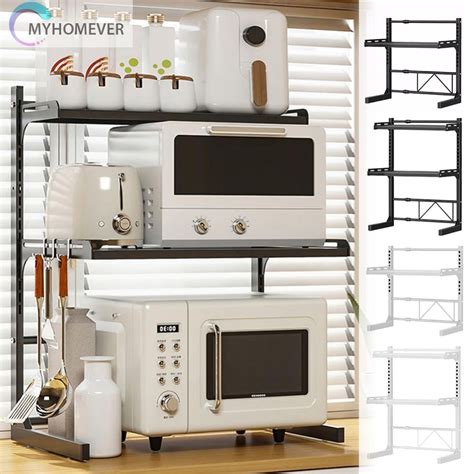 23 Tier Expandable Microwave Rack Multi Function Microwave Storage