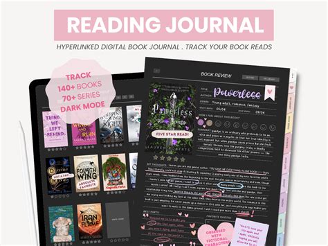 Digital Reading Journal Digital Stationery By Madetoplan