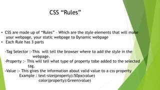 Intro To Css PPT