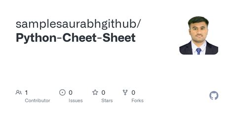 Github Samplesaurabhgithubpython Cheet Sheet