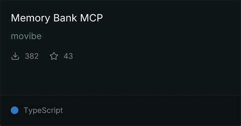 Memory Bank MCP Glama