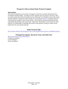 Retrospective Study Protocol Template