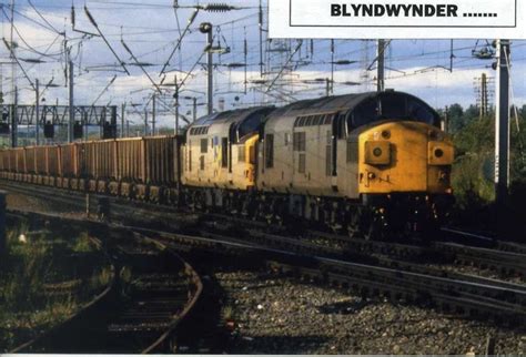 British Railway Photograph Class 37 No 37092 And 37077 At Moss End £080